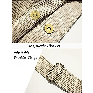 Corduroy Tote Bag for Women Cute Hobo Bag Multiuse Large Satchel Bag Shoulder Bag Travel Bag Tote Handbag for Schools 2023