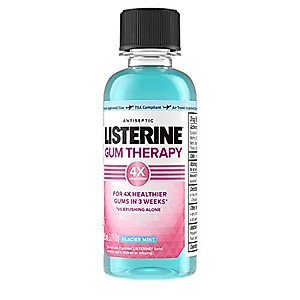 Listerine Gum Therapy Anti-Plaque & Gingivitis Travel Mouthwash, Glacier Mint, 95 mL 1 ea