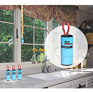 Dwcom 20 Pack Sticky Fly Traps Hanging, Fly Paper Strips Fly Ribbon Catcher Gnat Mosquito for House, Kitchen, Bullpen, Stable, Pasture