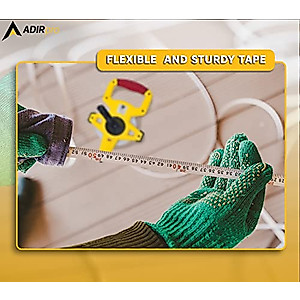 AdirPro Fiberglass 100' Appraiser’s Measuring Tape Tape Rule with Extra Large Metal End Hook for Precise Measurements, Perfect for Appraisers, Surveyors, Landscapers
