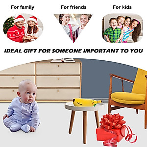 zhidiloveyou Banana Plush Pillow Stuffed Banana Plushie Cute Fruit Toy for Kids, 13.7 inch