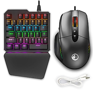 IFYOO KMAX1 Pro Wired Gaming Keyboard and Mouse Set Adapter Converter for Xbox One / PS4 / Switch / PS3 / PC(Windows/Linux) - [Included USB Sync Cable for Controller]