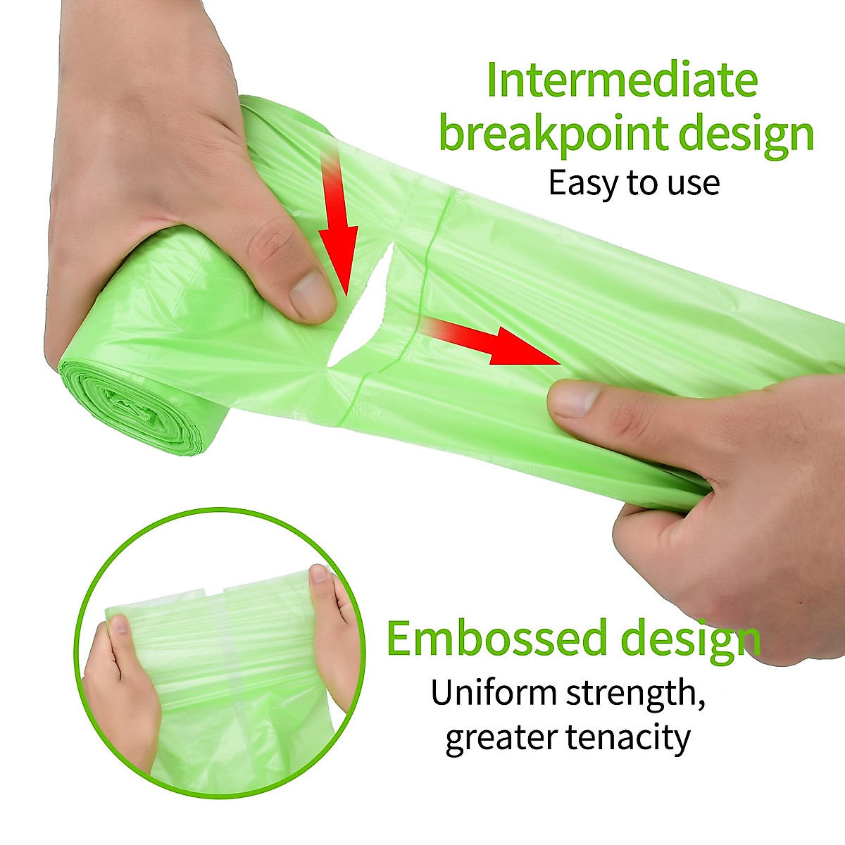 [200 Counts] 2.6 Gallon Biodegradable Trash Bags | Eco-Friendly, Unscented, 10L Small Size Bags for Bathroom Bedroom Office Kitchen Trash Can | Compostable Garbage Bag by EnvoWise