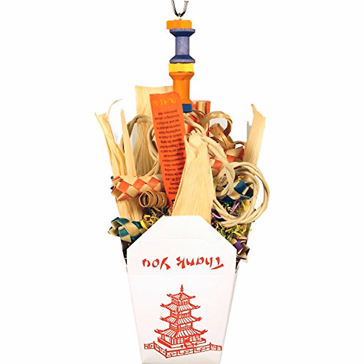A&E Cage Company HB836 Happy Beaks Chinese Take Out Toy, Multicolor