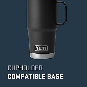 YETI Rambler 20 oz Travel Mug, Stainless Steel, Vacuum Insulated with Stronghold Lid, Black