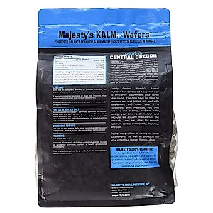Majesty's Kalm Wafers - Supports Horse / Equine Balanced Behavior and Normal Nervous System Function - Tryptophan, Vitamin B1, Winter Cherry, Inositol - 30 Count (1 Month Supply)