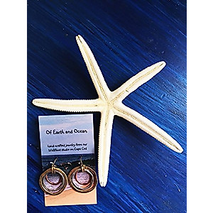 Handmade Sunrise Tricolor Dangle Earrings - Burnished Circles, Copper, Brass and Silverplated