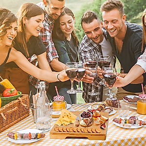 Olebes Bamboo Cheese Board and Knife Set with Slid-Out Drawer - Wood Charcuterie Platter Serving Tray for for Wine, Meat & Crackers, Perfect for Wedding Anniversary Housewarming & Entertaining