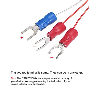 uxcell PT100 RTD Temperature Sensor Probe 3 Wires Cable Thermocouple Stainless Steel 300cm(9.8ft) (Temperature Rang: -50 to 200C)