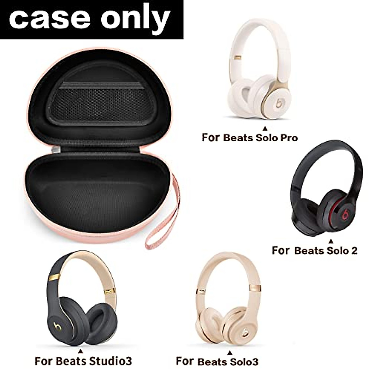 COMECASE Travel Hard Carrying Case Compatible for Beats Solo3 / for Beats Studio3 / for Beats Solo2 Bluetooth On-Ear Headphones