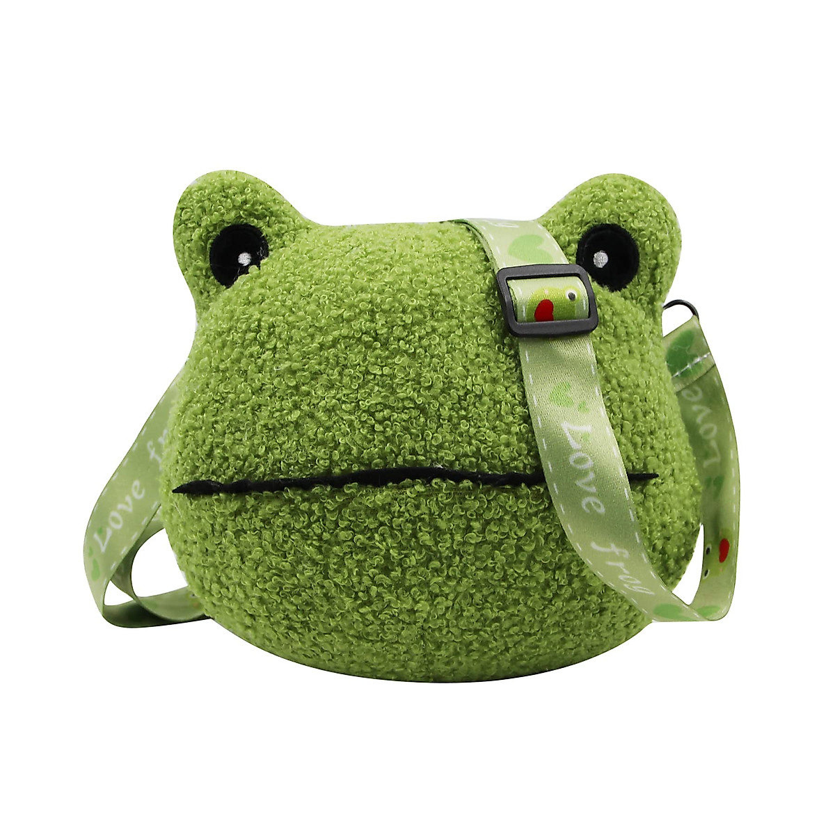 RARITYUS Cute Frog Crossbody Shoulder Bag Coin Purse Plush Mini Cartoon Satchel Handbags for Kids Girls Boys Women