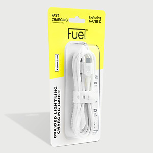 iPhone Charger Fast Charging [MFi Certified] - Fuel USB C to Lightning Cable - 2M/6.5ft - Nylon Braided Fast iPhone Charger Cord for iPhone 14 Pro Max/13 Pro Max/12/11/X/AirPods Pro/iPad Pro - White