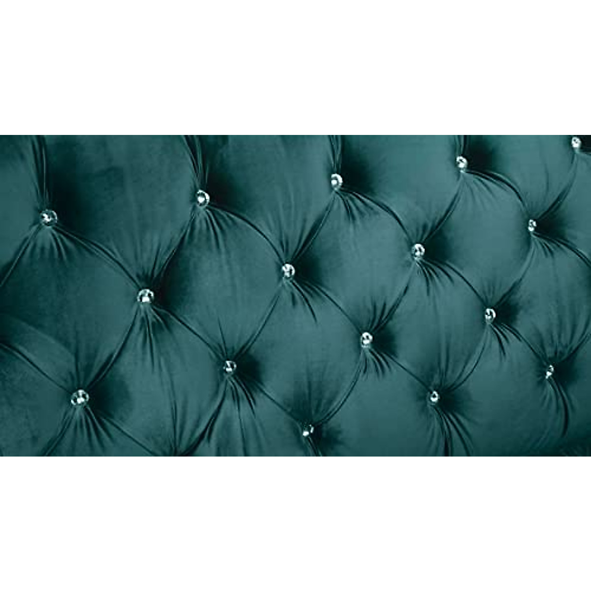 ICE ARMOR 2Pc Living Room Set Loveseat in Green Velvet Sofas