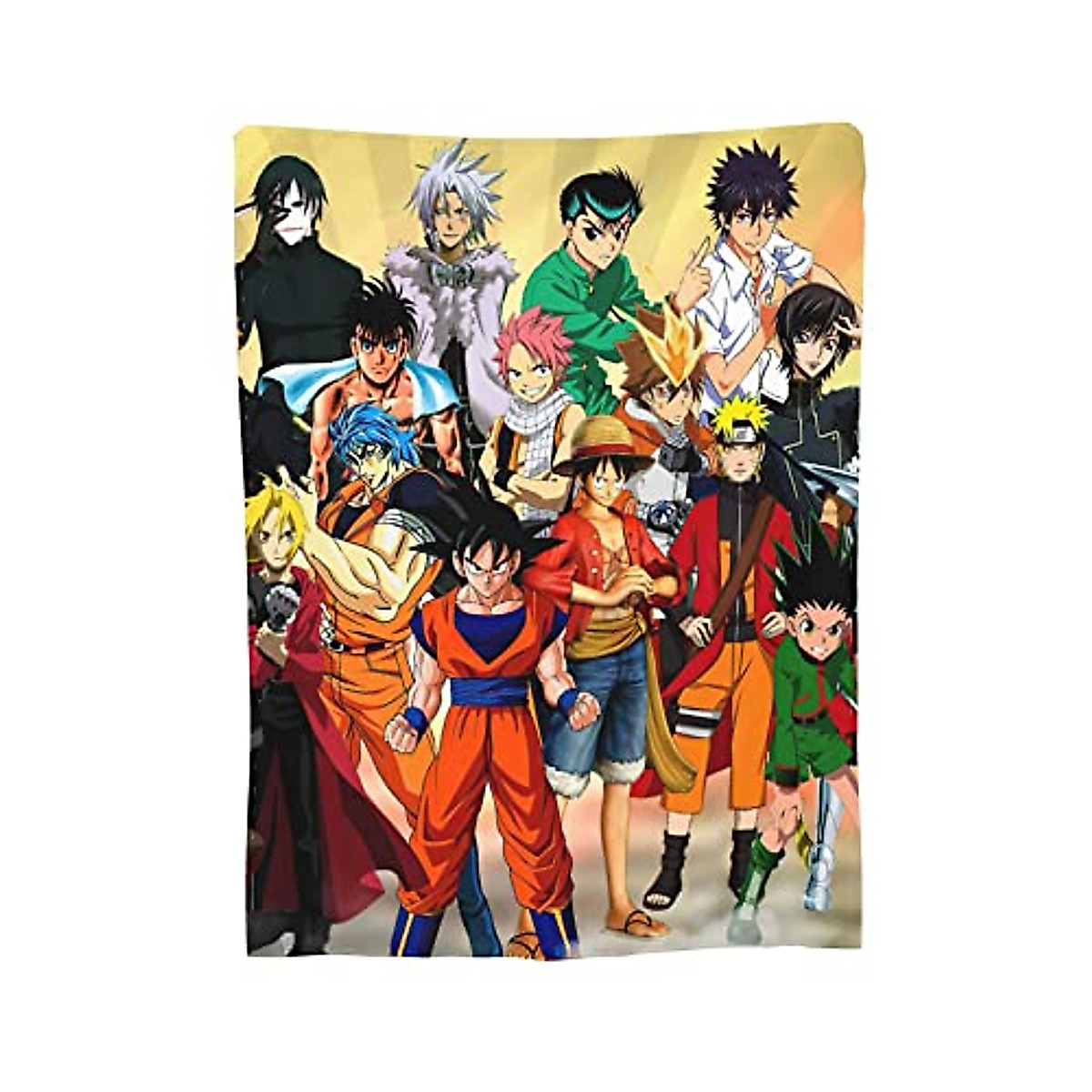 Nrovkug Anime Characters Super Soft Flannel Throw Blanket Lightweight Blankets Towel Blanket for Couch Sofa 50"x40"