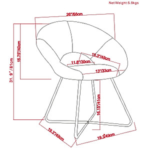 SIMPLIHOME Barrett 24 Inch Wide Mid Century Modern Accent Chair in Teal Velvet Fabric, For the Living and Family Room