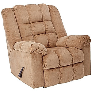 Signature Design by Ashley Ludden Ultra Plush Tufted Manual Rocker Recliner, Light Brown