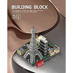 dOvOb Architecture Paris Skyline Micro Mini Blocks Building Set, 2324 Pieces Bricks,3D Puzzle Collection Model Kit, Office Home Decor as Gift for Adults or Kids