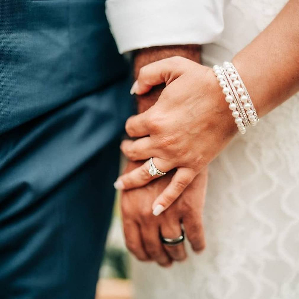 Tsnamer 1.25CT 925 Sterling Silver Bridal Ring Sets Round CZ Engagement Rings Vintage Ring Promise Rings for Her Wedding Bands for Women (Silver, 9)