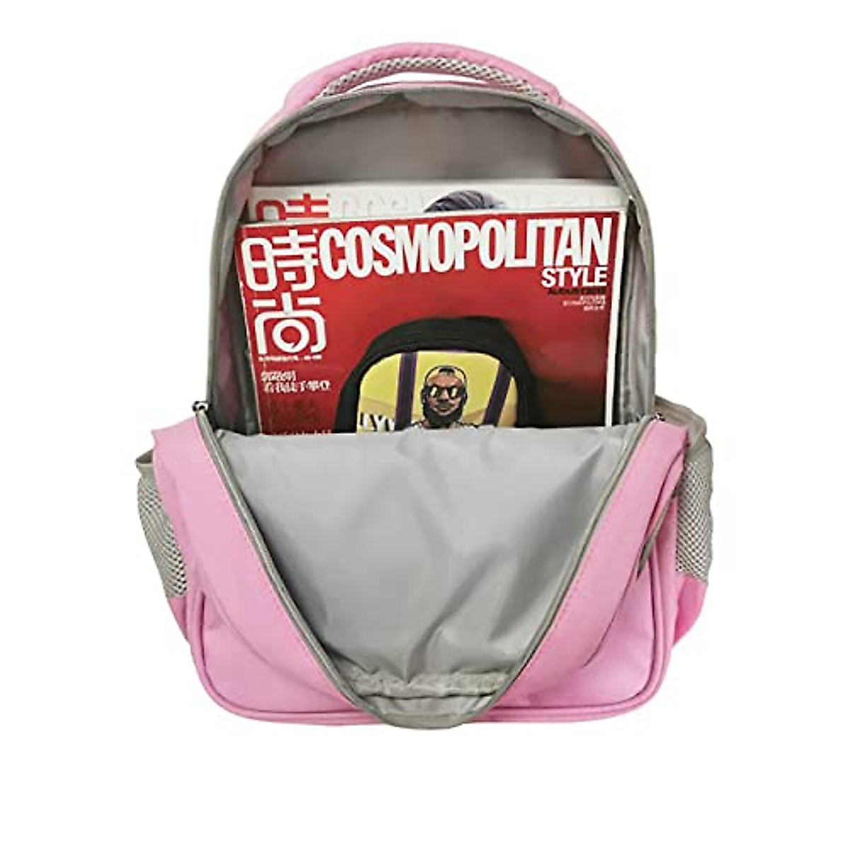 Custom 13 Inch Schoolbag TurnRed Anime Reflective Stripe Pink Girls Backpack