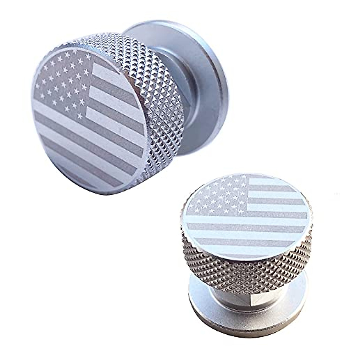 KAYBOO Welding Hood Pipeliner Helmet Fasteners-1Pair Silver Aluminum Helmet Pipeliner Headgear Replacement Parts Accessories Screws Flip Hood, Anti-Rust and Durable (Silver-gh)