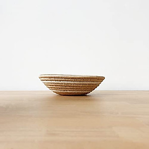 Small African Basket- Rutovu/Rwanda Basket/Woven Bowl/Sisal & Sweetgrass Basket/Tans, White
