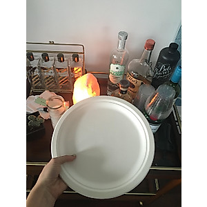 Susty Party 10-Inch Compostable Round (50-Count), Sugarcane Heavy Duty Disposable Biodegradable Plate for Dinner, White