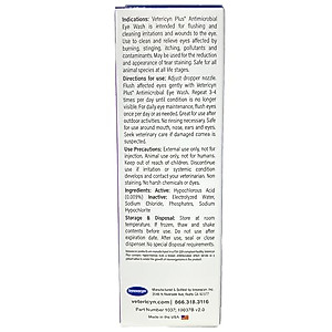 Terramycin eye ointment for cats, dogs & horses 1/8oz with Vetericyn Plus Eye Wash 3oz and OptixCare 50ct Eye Wipes Tear Stain Remover - Eye drops for infection Complete Ophthalmic Master Set