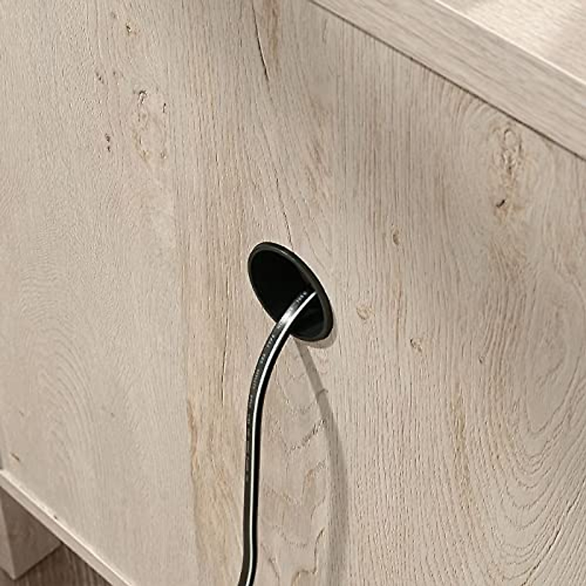 Sauder Costa Night Stand with Drawer in Chalked Chestnut, Chalked Chestnut Finish