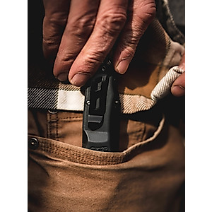 Outdoor Edge 3.0" RAZOR-WORK - RazorSafe Replaceable Blade Folding Utility Knife with Pocket Clip, 3X Cutting Edge, Shaving Sharp (Gray, 3 Blades)