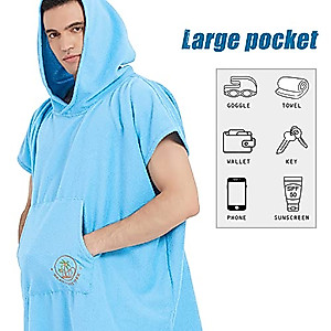 SEASHORE TREE Beach Towel Hoodie Swimming Towels Quick Dry Robes Adult Beach Poncho for Women Men
