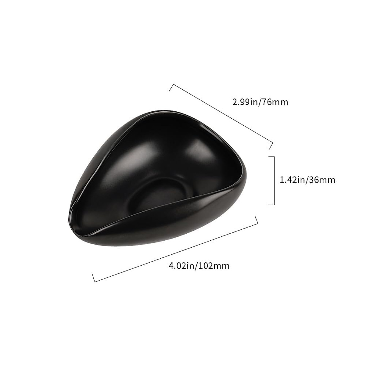 watchget Ceramic Coffee Dosing Cup & Tea Storage Tray, Single Dose Measuring Container for Coffee Beans & Loose Leaf Tea Dosing Vessel, Black