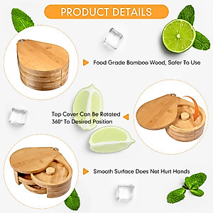 2 Pack Margarita Salt Rimmer Set 3 Tier Bar Glass Rimmers Salt Bamboo Salt Sugar Lime Juice Rimming Tray for Drinks Cocktail Rimmer Dish Bartender Tools for Bar Party Accessories