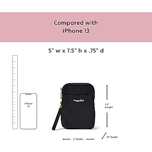 Baggallini Womens - Small Travel Bag With Blocking Sleeves Water-resistant Lightweight Mini Purse Take Two RFID Bryant Crossbody, Portobello Shimmer