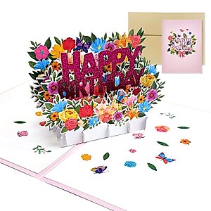 OJsensai Happy Birthday Pop Up Card for Women Men, Sweet Bday Gift for Him Her, Funny Bday Popup Card for Daughter Son, Best Birthday Gift Idea for Girlfriend Boyfriend
