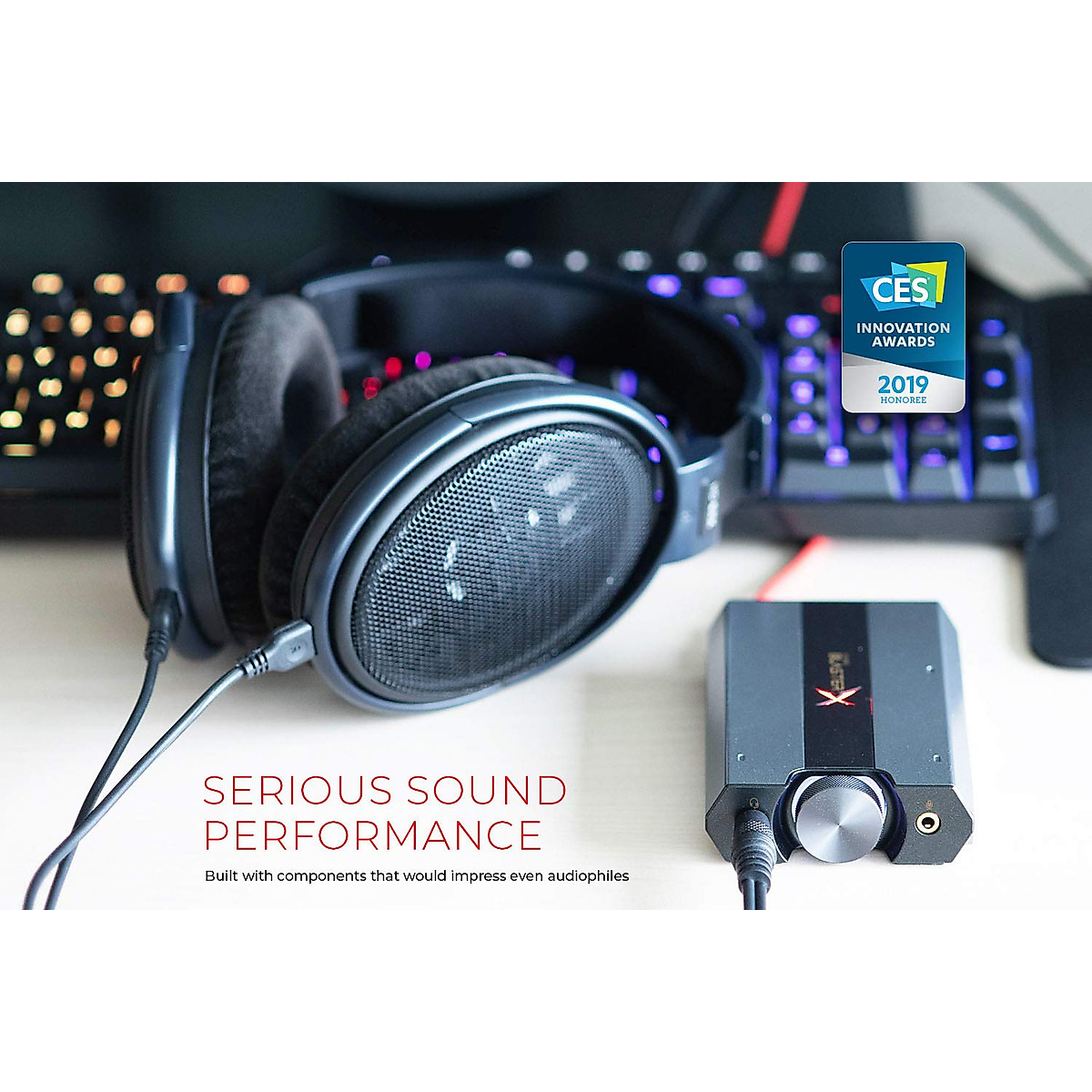 Sound BlasterX G6 Hi-Res 130dB 32bit/384kHz Gaming DAC, External USB Sound Card with Xamp Headphone Amp, Dolby Digital, 7.1 Virtual Surround Sound, Sidetone/Speaker Control for PS4, Xbox One