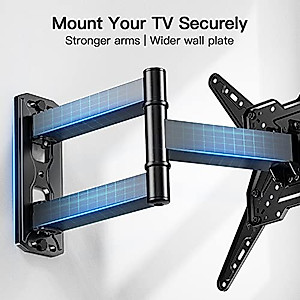 Pipishell TV Wall Mount for Most 26-60 inch TVs, Full Motion TV Mount with Swivel, Tilt, Extension, Single Stud Articulating TV Wall Mount Bracket, Holds up to 77 lbs, Max VESA 400x400mm, PIMF11