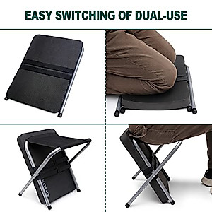 MAXPACE Garden Kneeling Pad and Foldable Gardening Stool 2 in 1, Extra Thick Soft Water-Resistant Comfortable Durable Foam Knee Pad Mat Cushion Garden Kneeler and Seat for Gardening, Mechanics, Work