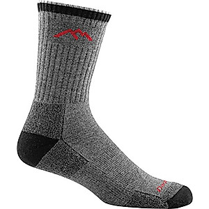 Darn Tough Coolmax Micro Crew Cushion Socks - Men's (Gray/Black, Large)
