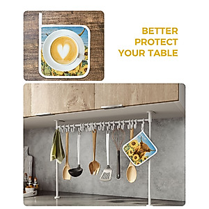 2 Pack Pot Holders for Kitchen Farm Scottish Highland Cow Yellow Sunflower Heat Proof Potholder Hot Pads Trivet,Vintage Farmhouse Wood Board Washable Coaster Potholders for Cooking Baking Grilling