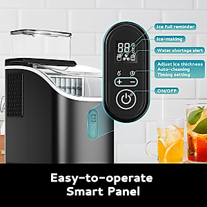 Countertop Ice Maker Machine, 34 Lbs, 16 Cubes in 13 Mins, Auto-Clean, Black