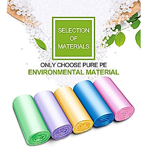 8 Gallon/150pcs Medium Trash Bags, FORID Colorful Clear Garbage Bags, Extra Strong Rubbish Bags for Home, Office, Car/30 Liter/5 Rolls