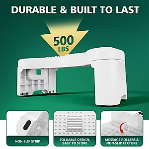 Toilet Stool for Adult Poop Stool for Bathroom, 7 Inch Foldable Portable Toilet Stool for Adults, Non-Slip Toilet Step Stool for Bathroom, Footrest Stool for Pooping, Toilet Assistance Step(White)