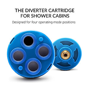 Shower Faucet Ceramic Cartridge 4 Way Panel Replacement Brass Diverter D 35mm L 55mm