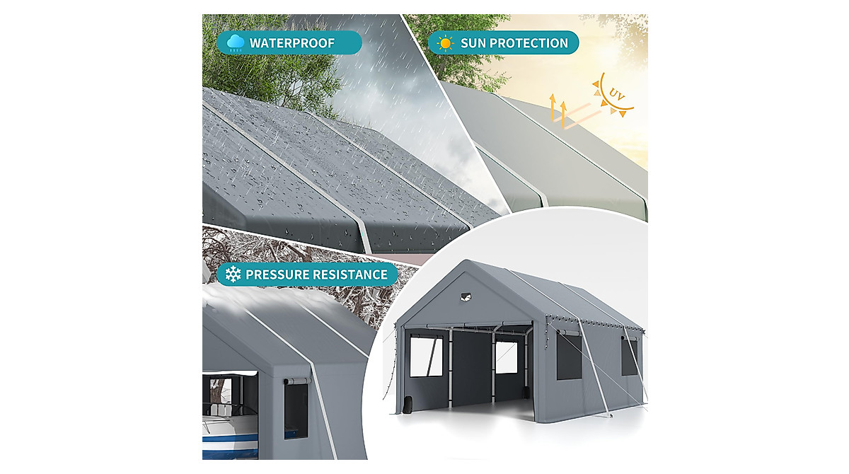 Heavy Duty 12x20 Carport Canopy for All Seasons
