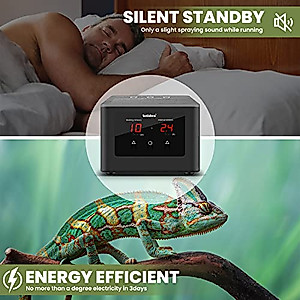 briidea Reptile Misting System, Terrarium Mister with 2 Power Supply Ways, Automatic Humidifiers with Adjustable Spray Nozzles for Reptiles Plants Amphibians Herps