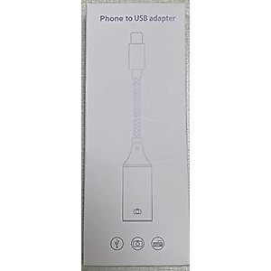 IVSHOWCO Lightning to USB Adapter [Apple MFi Certified], USB Camera Adapter for iPhone, iOS OTG Cable Adapter, Supports USB Flash Drive, Card Reader, Mouse, Keyboard