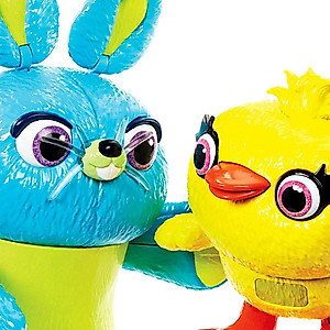 Mattel Disney Pixar's Toy Story Ducky and Bunny 2-Pack in Movie-inspired Relative Scale Interactive, Talking, for Ages 4 Years Old and Up