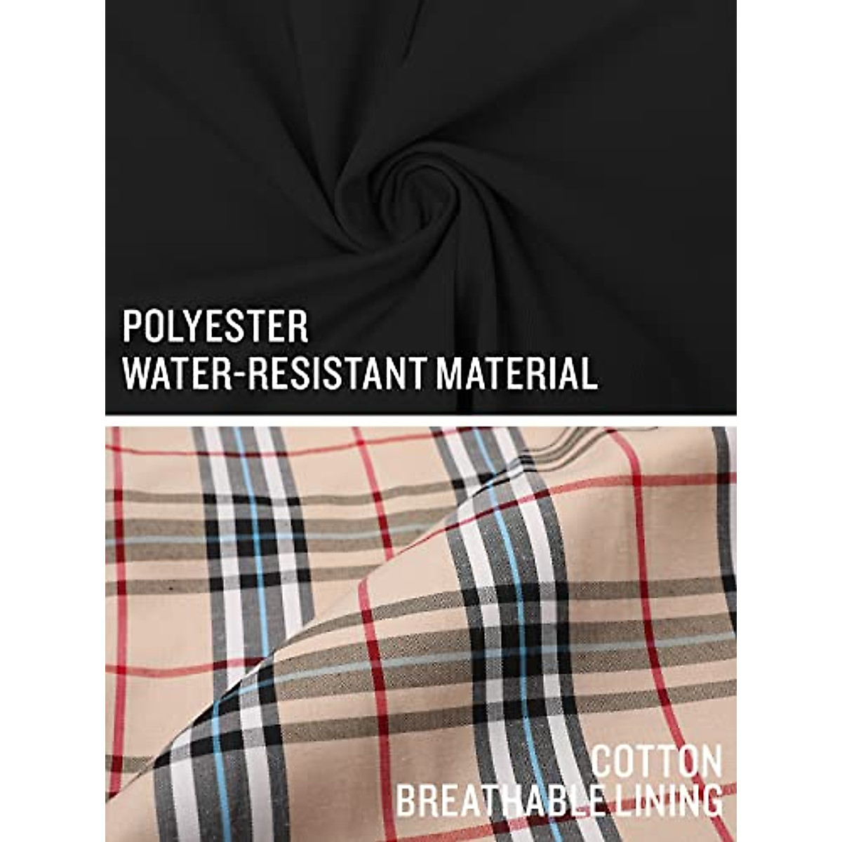 SaphiRose Women's Long Hooded Rain Jacket Outdoor Raincoat Windbreaker(Black,X-Large)