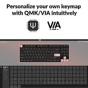 Keychron K13 Pro Ultra-Slim Wireless QMK/VIA Custom Mechanical Keyboard, Programmable Macro 80% Layout White Backlit Low Profile Gateron Brown Switch Bluetooth/USB Wired for Mac Windows Linux
