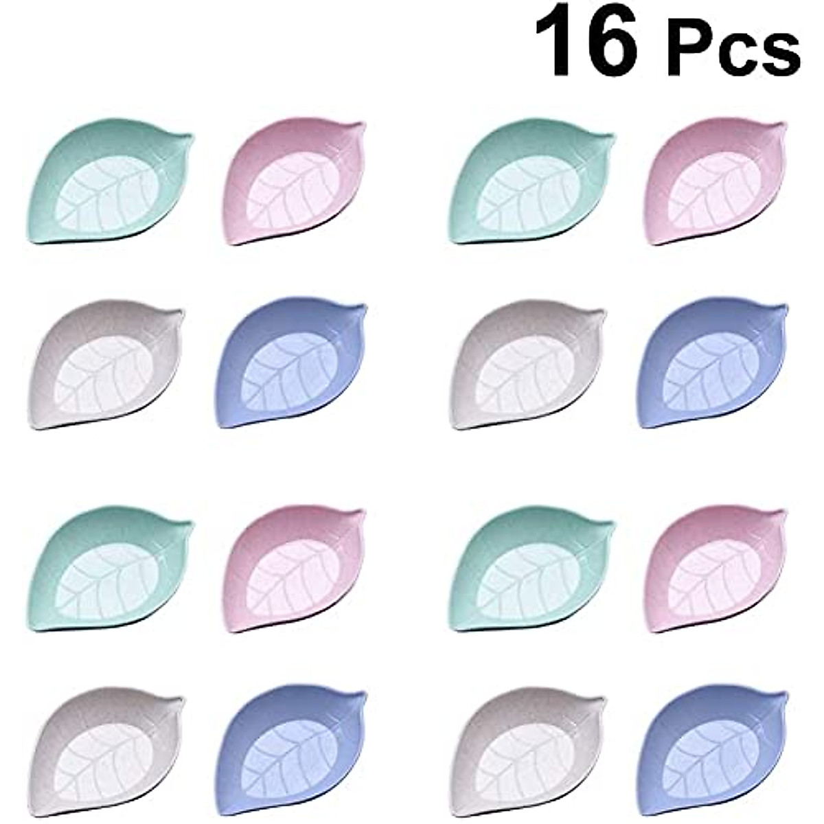 Bowl Set Small Bowls Cereal Bowl Ceramic Bowl ZHANGDONG16PCS Sauce Dishes Leaves Shaped Seasoning Dishes Mini Appetizer Plates Dipping Saucers Bowl for Restaurant Hotel Home7.13